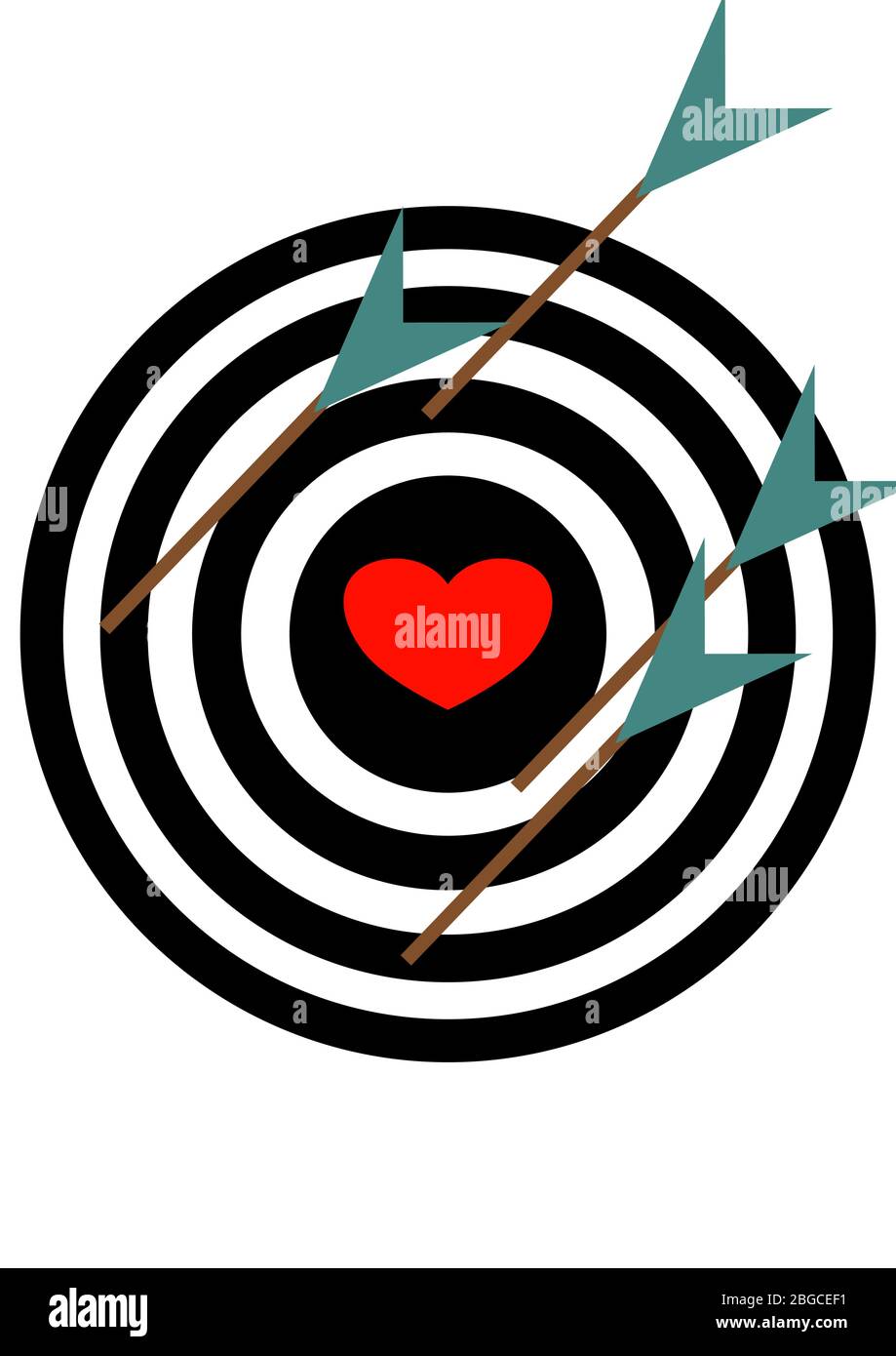 Arrow in heart picture Stock Vector Images - Alamy