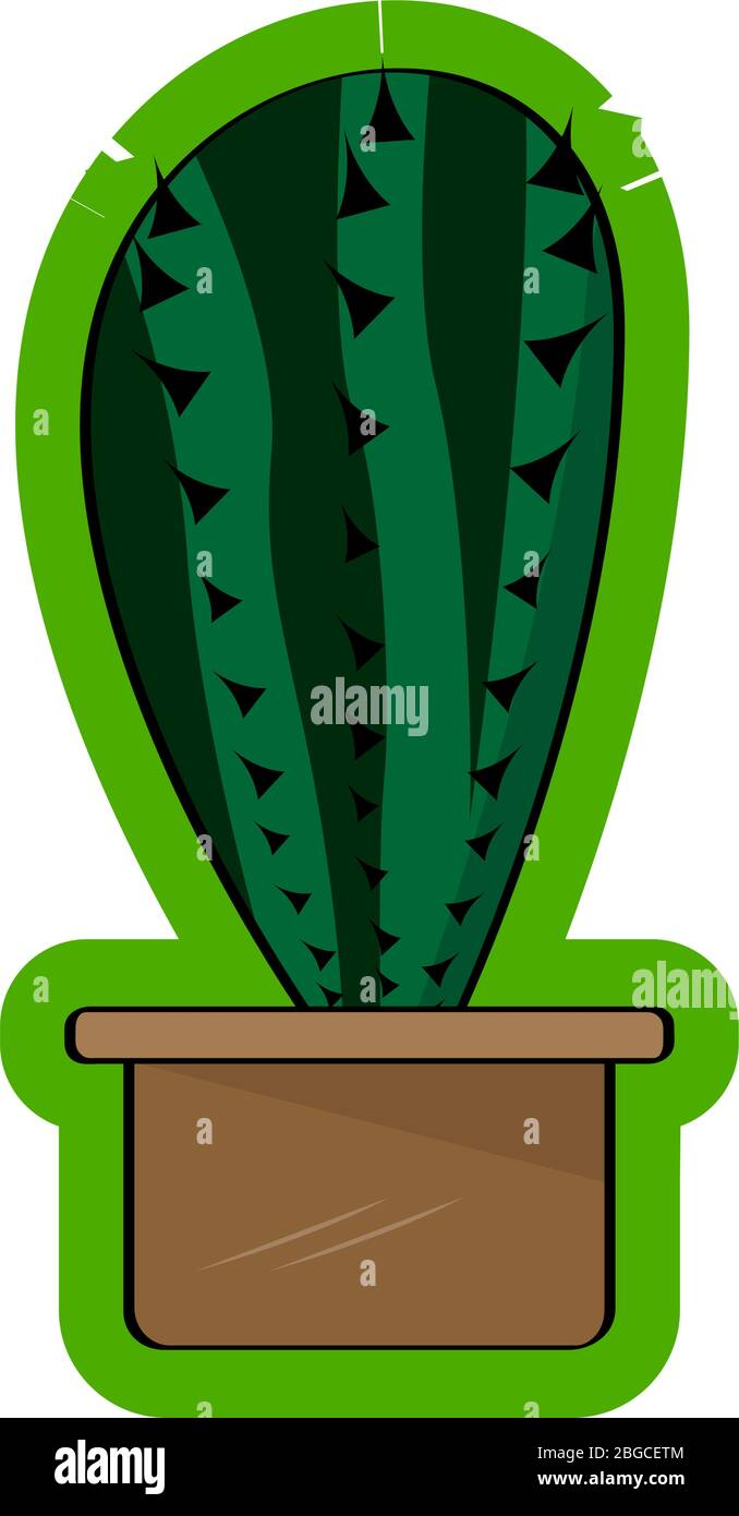 Sticker of a cactus icon Stock Vector Image & Art - Alamy