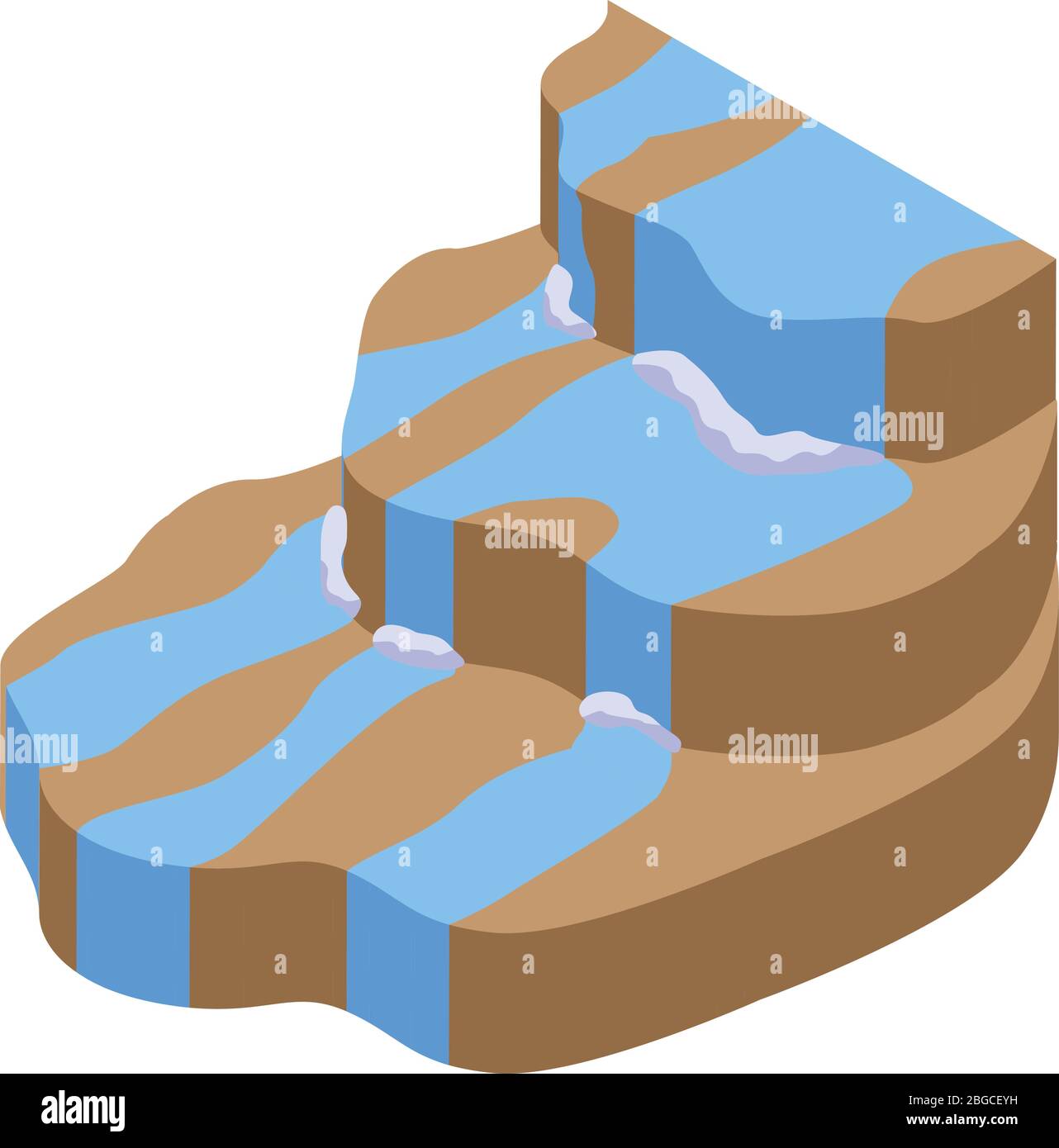 Water cascade icon, isometric style Stock Vector Image & Art - Alamy