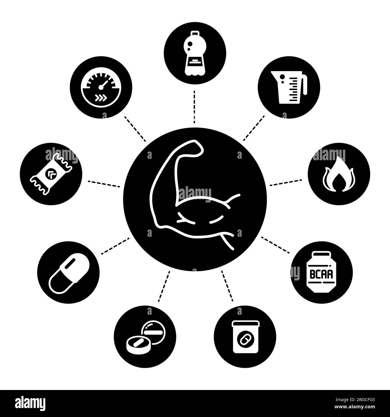 Body building food Cut Out Stock Images & Pictures - Alamy