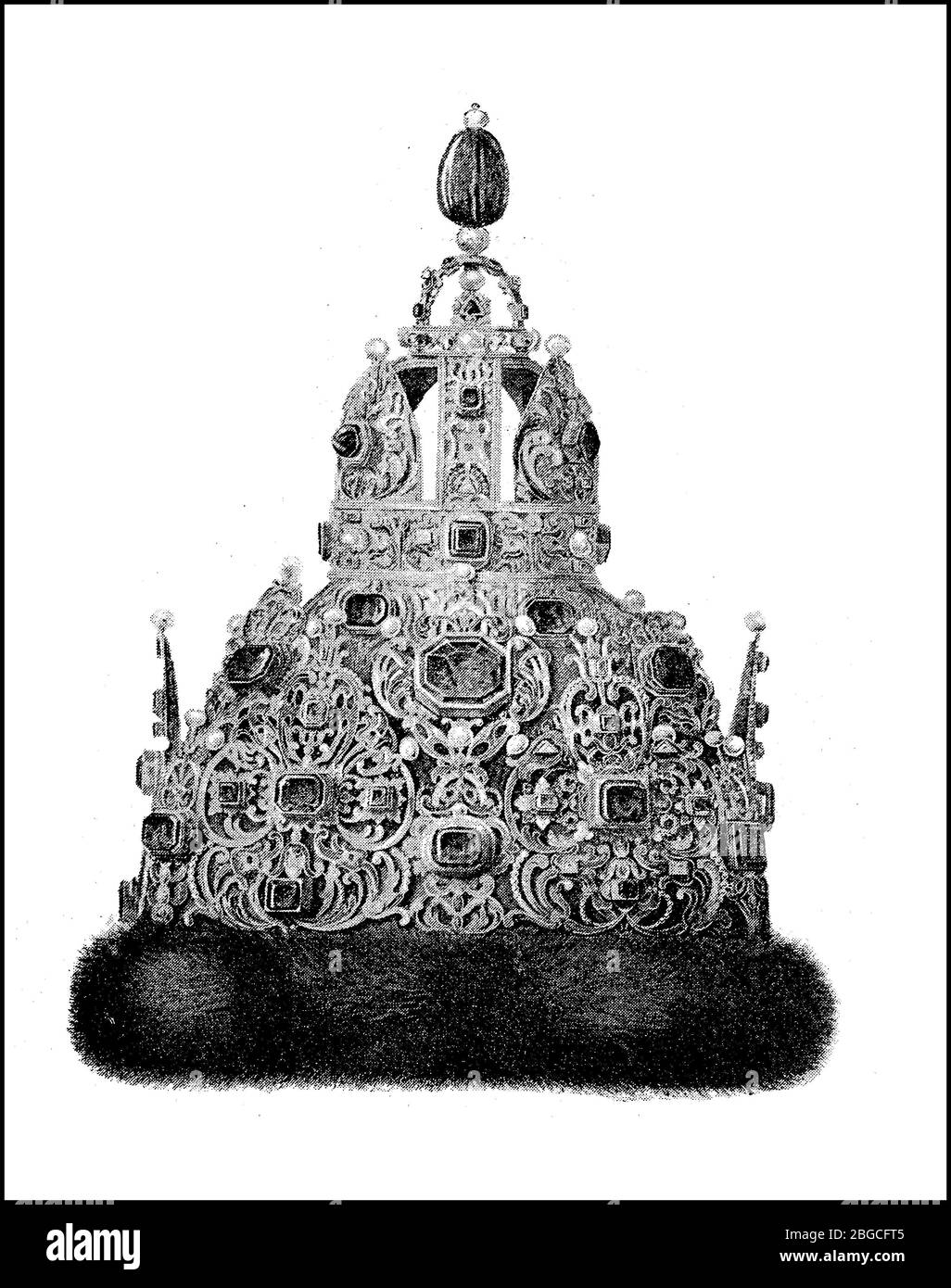The Crown of Astrakhan of Tsar Michael Feodorovich, 1612, Russia / Die ...