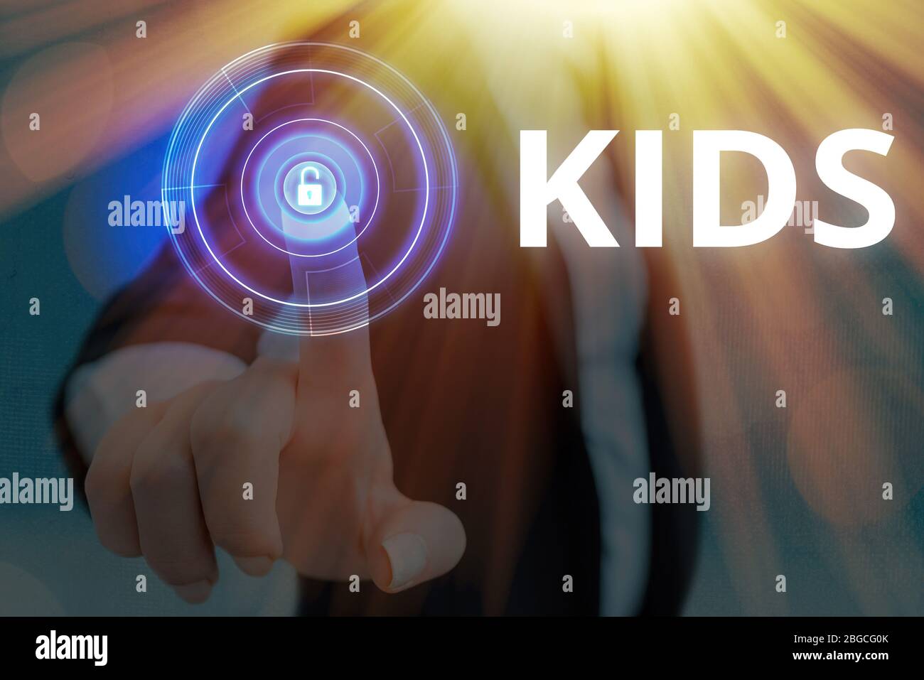 Writing note showing Kids. Business concept for a young being below the ...