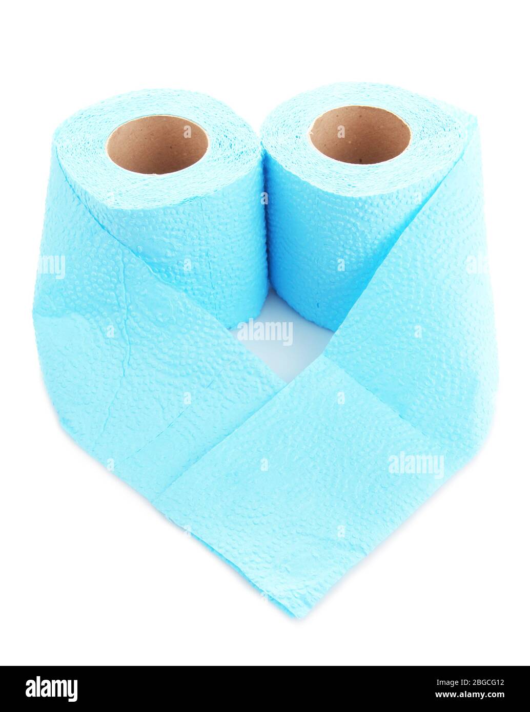 Color toilet paper rolls isolated on white Stock Photo - Alamy