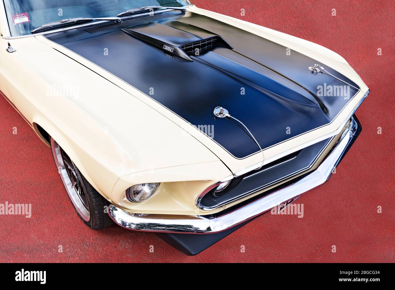 Automobiles / American made 1969 Ford Mustang Fastback; displayed at a ...