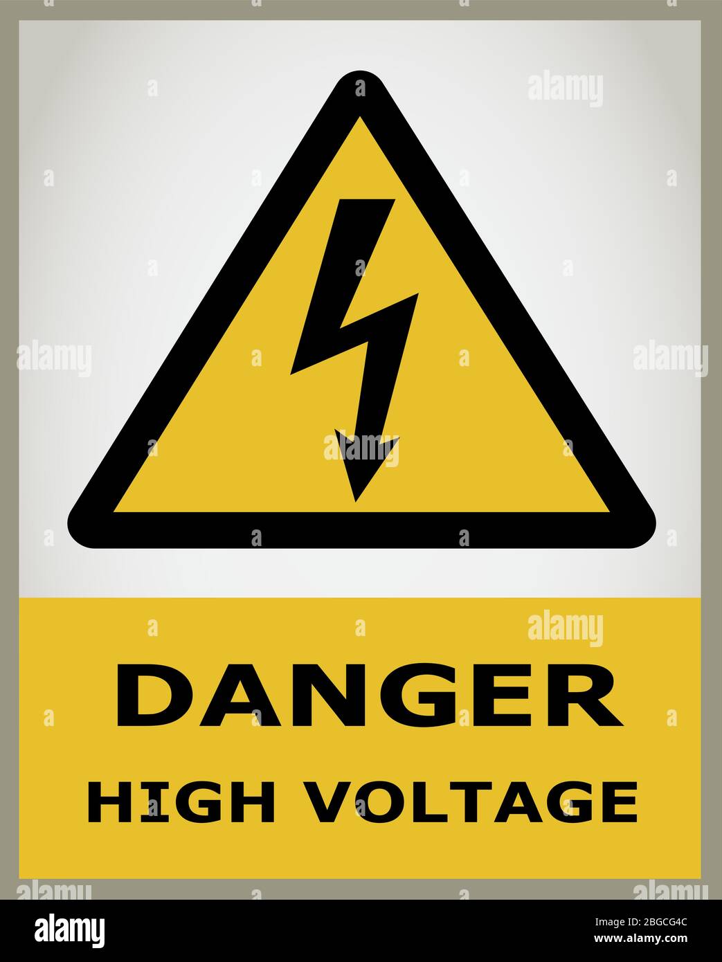 Danger High Voltage Sign Vector