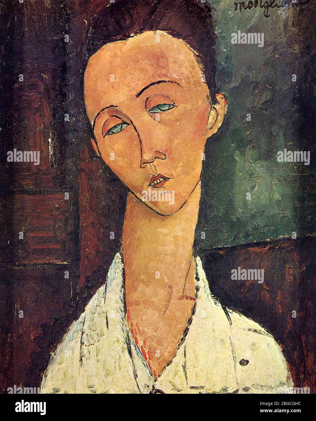 Vintage Modigliani portrait artwork by the famous Italian master ...