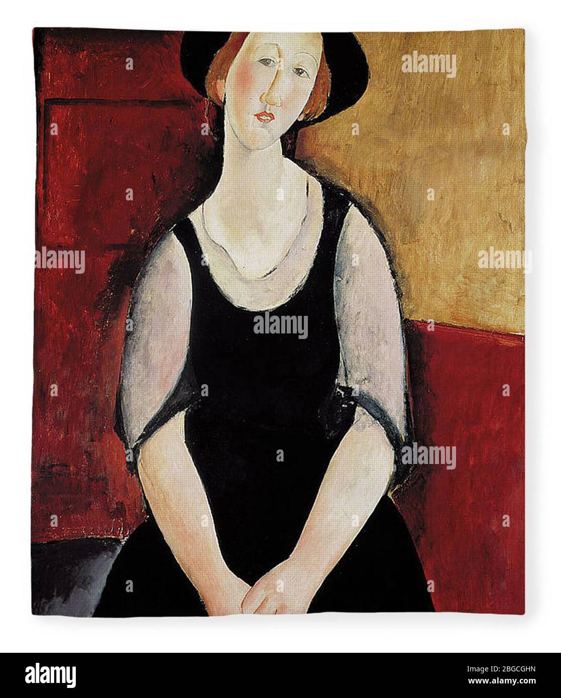 Vintage Modigliani portrait artwork by the famous Italian master ...