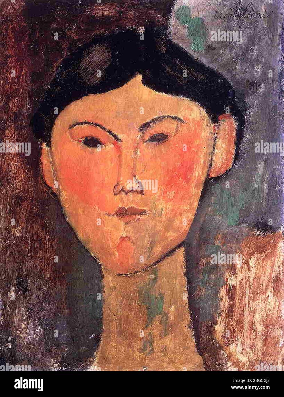 Vintage Modigliani portrait artwork by the famous Italian master ...