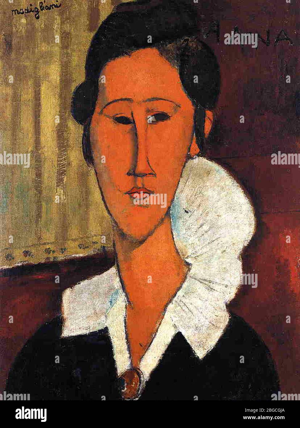 Vintage Modigliani portrait artwork by the famous Italian master ...