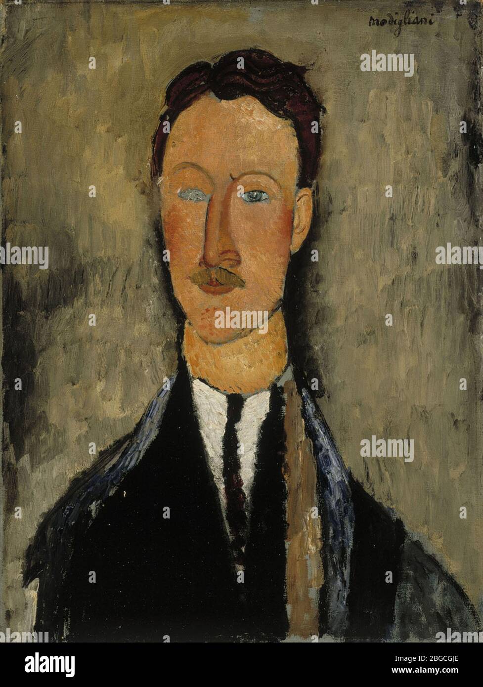 Vintage Modigliani portrait artwork by the famous Italian master ...
