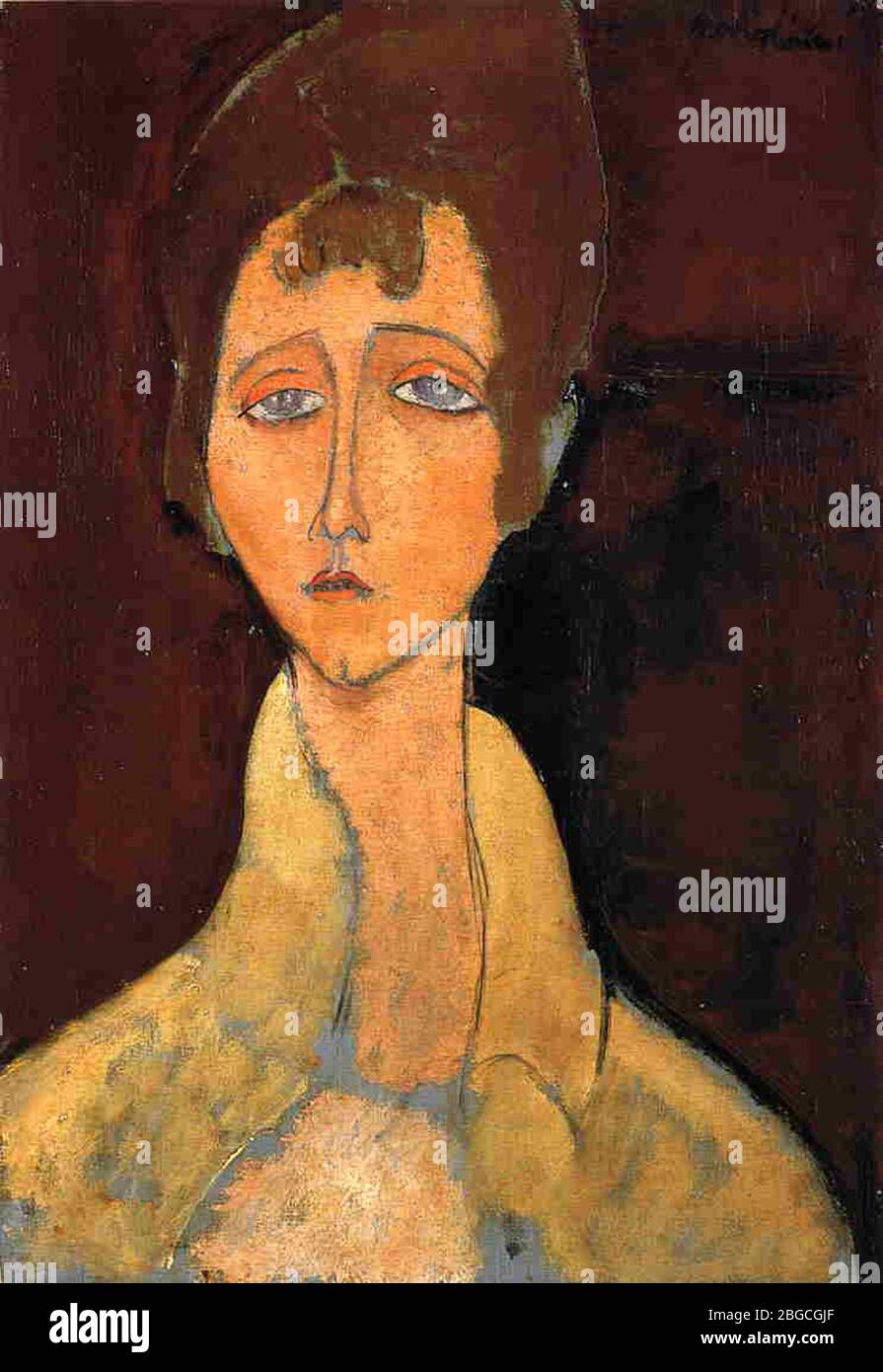 Vintage Modigliani portrait artwork by the famous Italian master ...