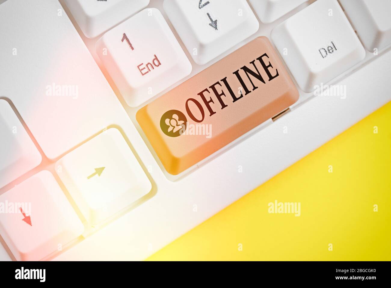 Conceptual hand writing showing Offline. Concept meaning Not having ...