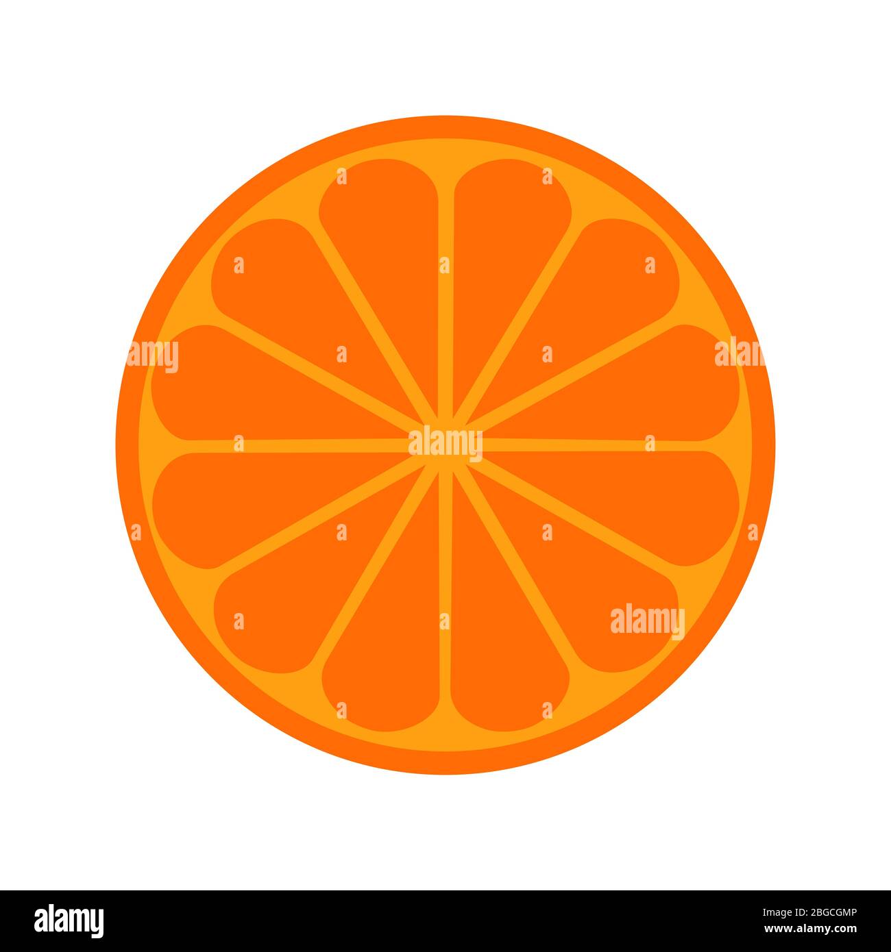 Orange citrus fruit icon bright art vector Stock Vector Image & Art - Alamy