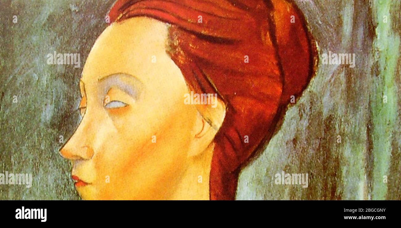 Vintage Modigliani portrait artwork by the famous Italian master ...