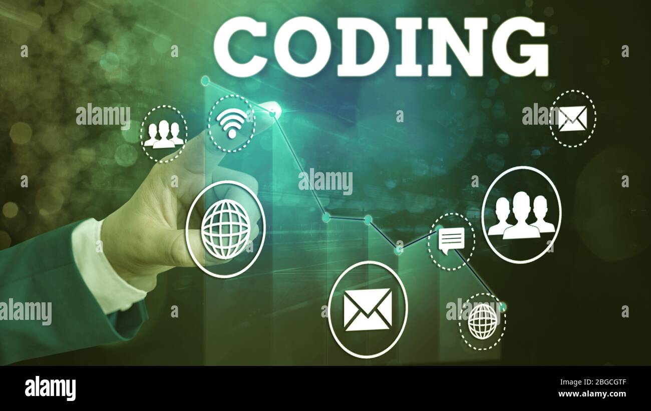 Writing Note Showing Coding Business Concept For Assigning Code To Something For Classification