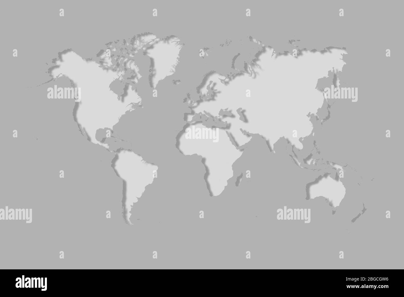 Vector paper world map on a white background Stock Vector Image & Art ...