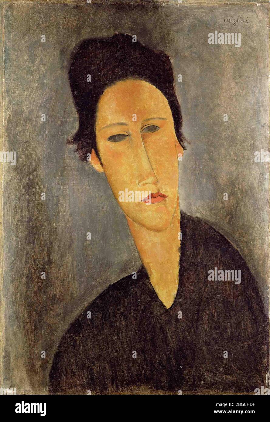 Vintage Modigliani portrait artwork by the famous Italian master ...