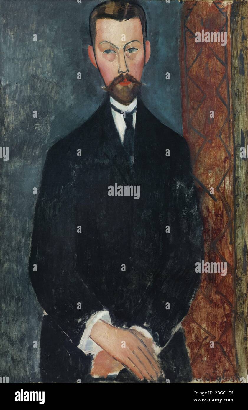 Vintage Modigliani portrait artwork by the famous Italian master ...