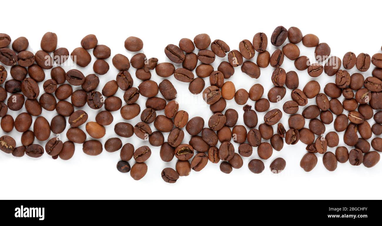 Coffee beans isolated on white Stock Photo - Alamy