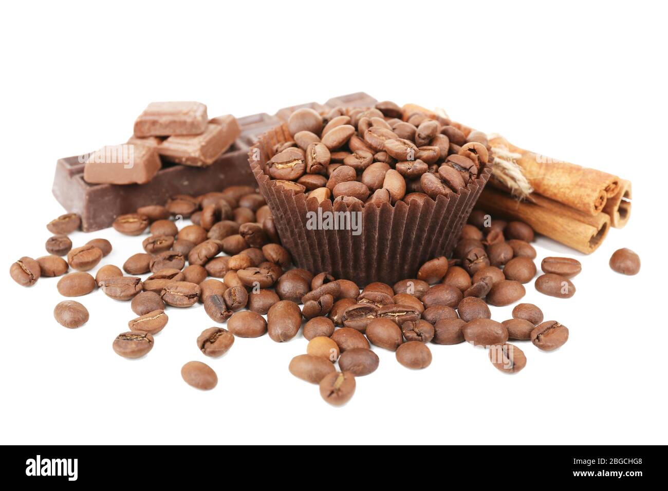Coffee beans isolated on white Stock Photo - Alamy