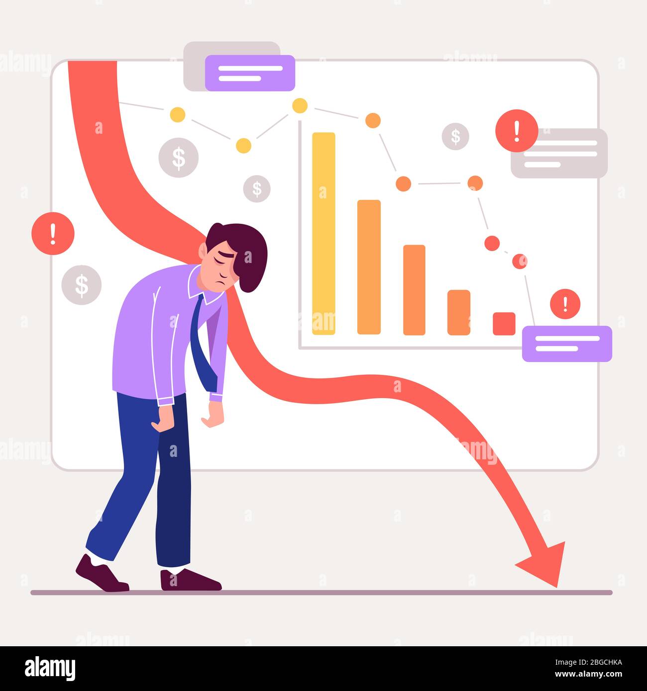 Economic crisis cartoon hi-res stock photography and images - Alamy