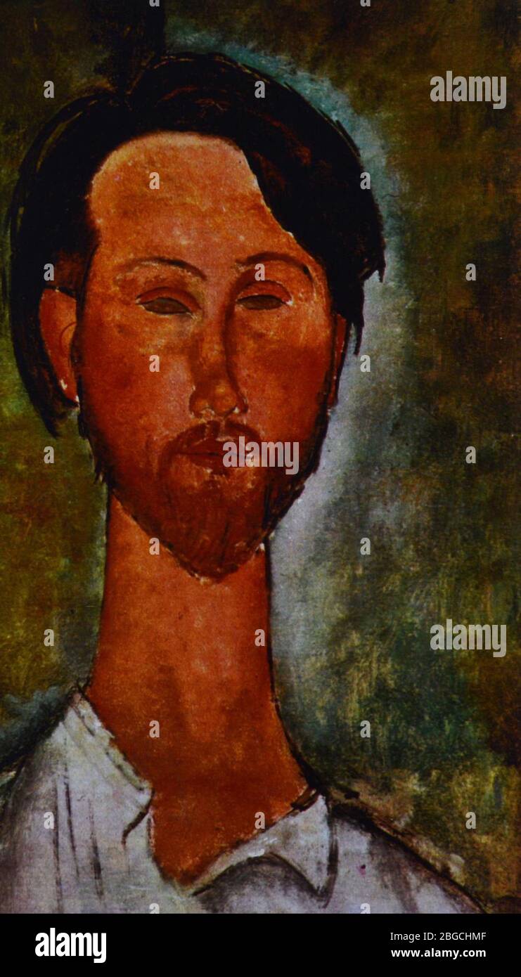 Vintage Modigliani portrait artwork by the famous Italian master ...