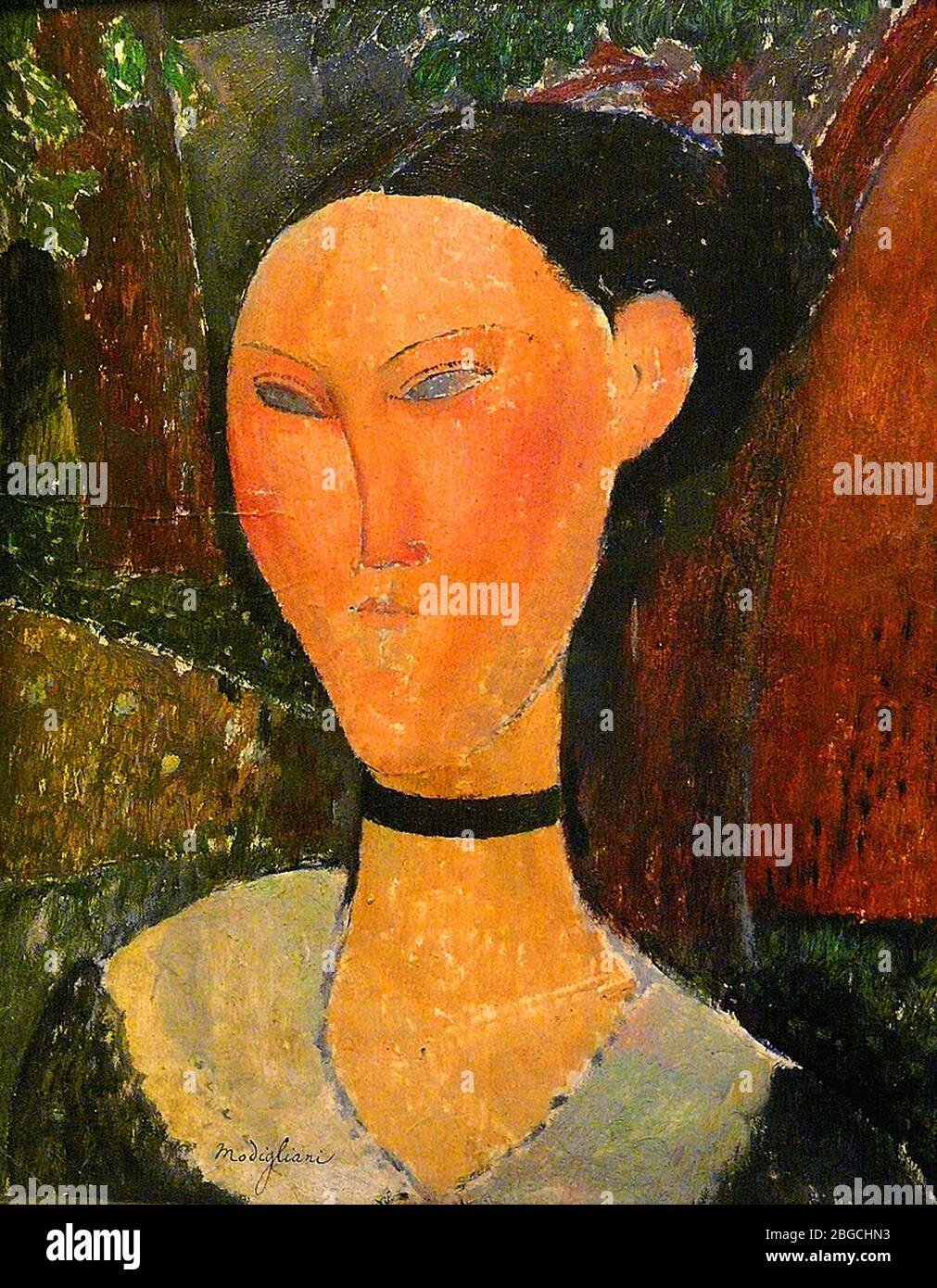Vintage Modigliani portrait artwork by the famous Italian master ...