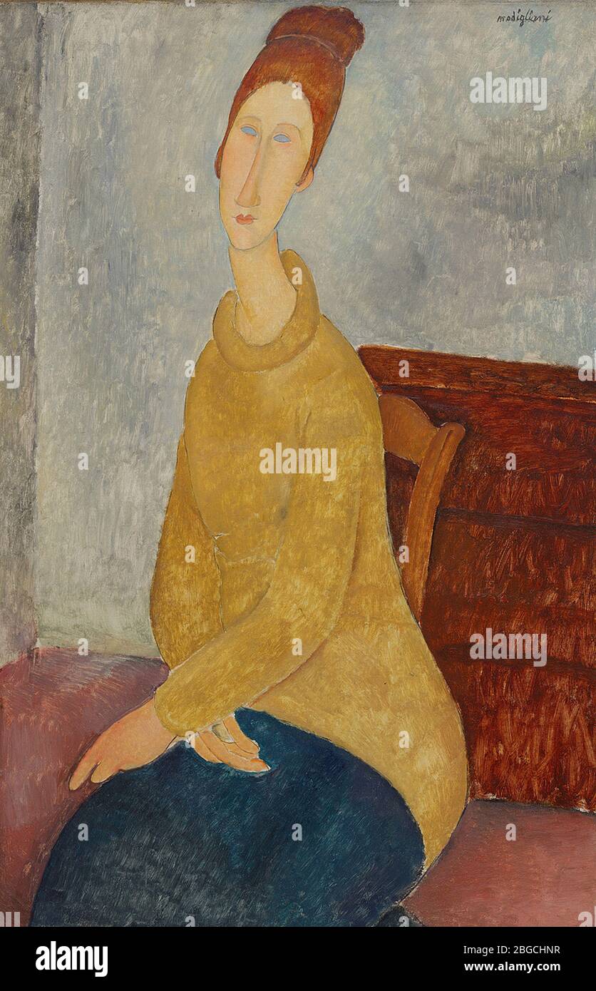 Vintage Modigliani portrait artwork by the famous Italian master ...