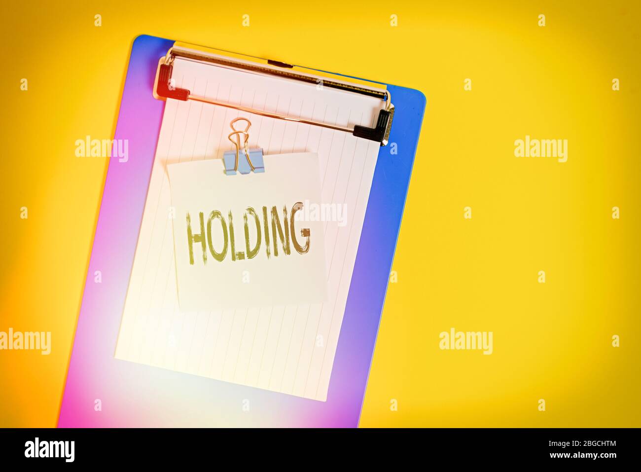 Word writing text Holding. Business photo showcasing stocks property ...