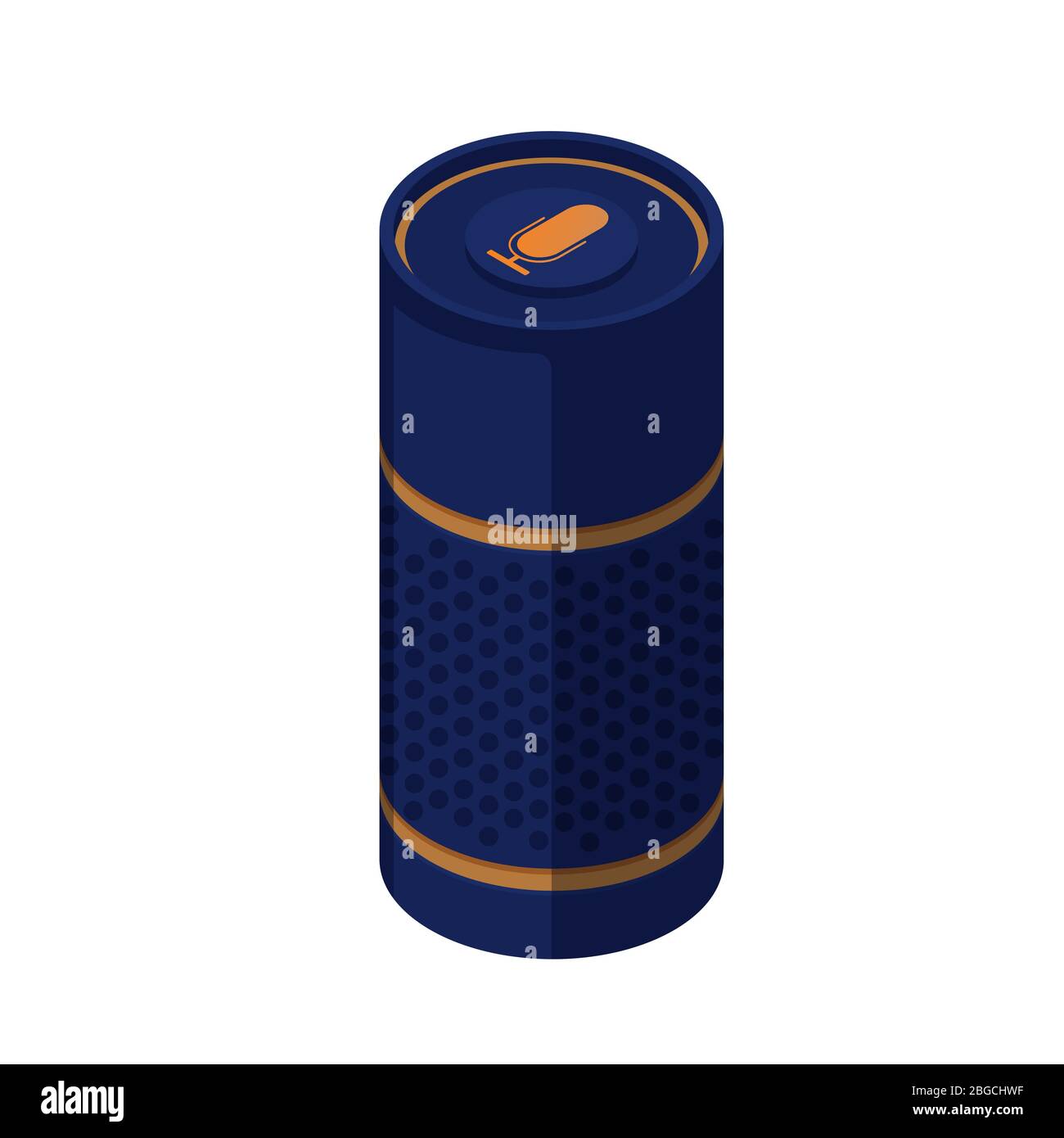 Cartoon colorful smart speaker 3d vector graphic illustration. Wireless ...