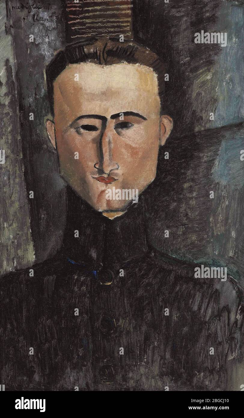 Vintage Modigliani portrait artwork by the famous Italian master ...