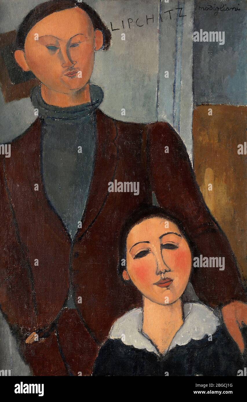Vintage Modigliani portrait artwork by the famous Italian master ...