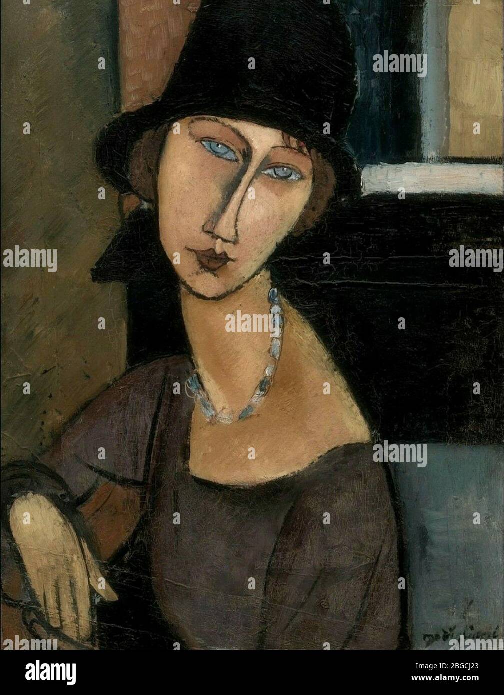 Vintage Modigliani portrait artwork by the famous Italian master ...