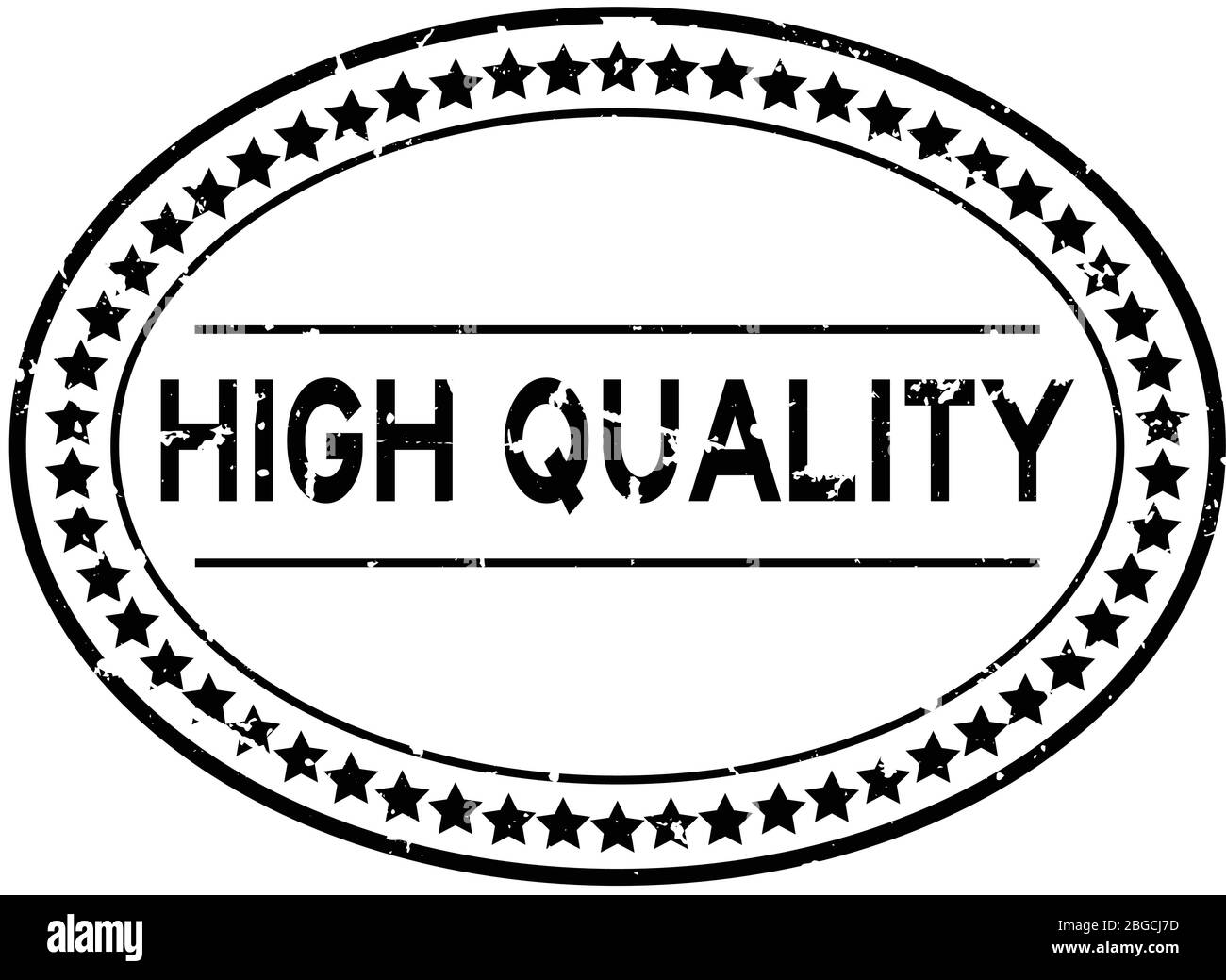 Grunge black high quality word oval rubber seal stamp on white ...