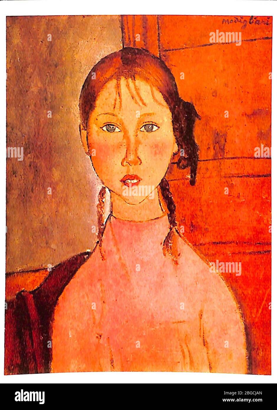 Vintage Modigliani portrait artwork by the famous Italian master ...