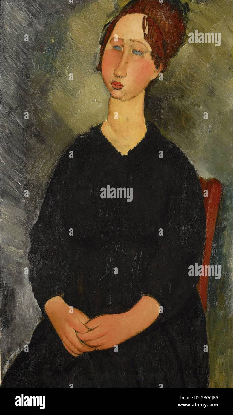 Vintage Modigliani portrait artwork by the famous Italian master ...