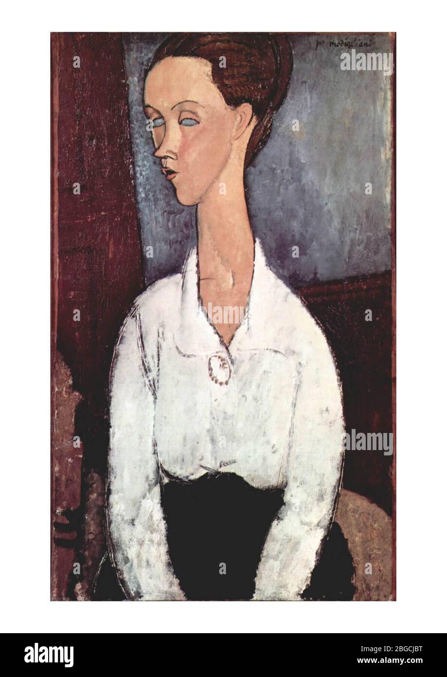 Vintage Modigliani portrait artwork by the famous Italian master ...