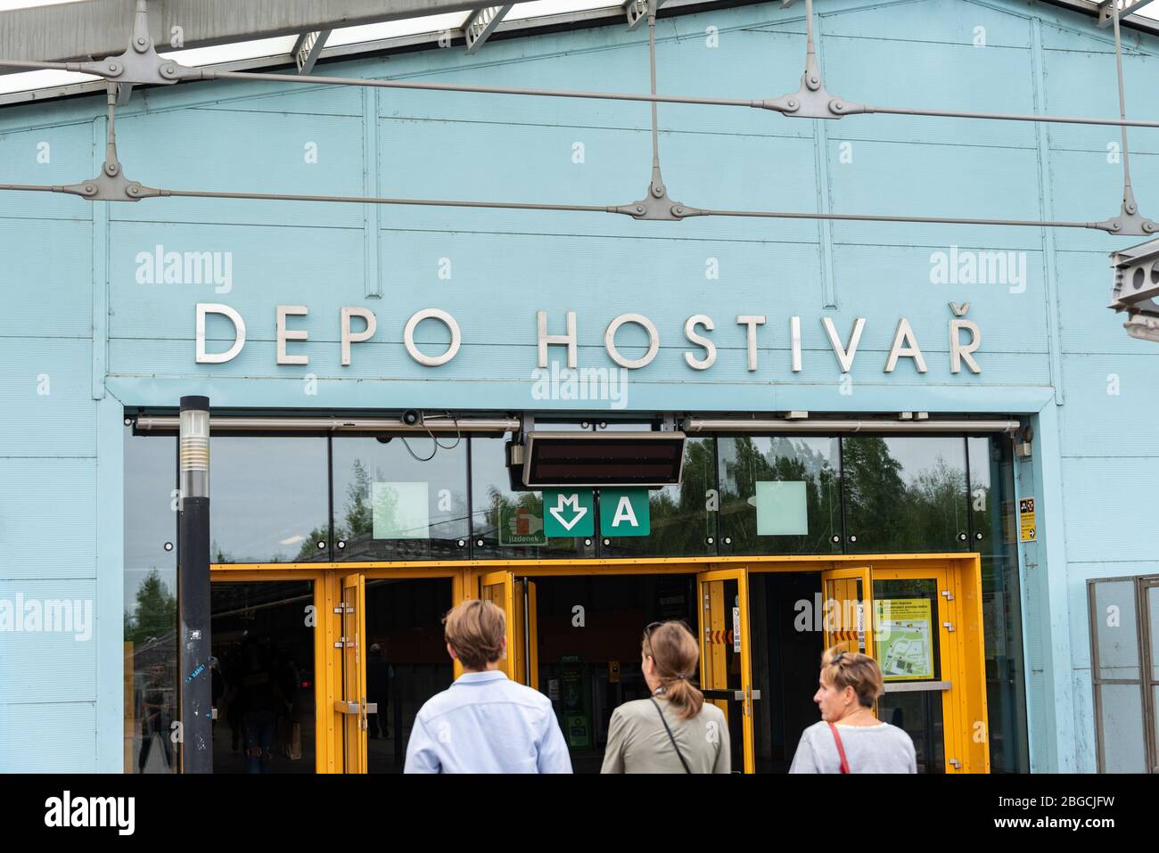 Prague metro underground depo hostivar hi-res stock photography and ...