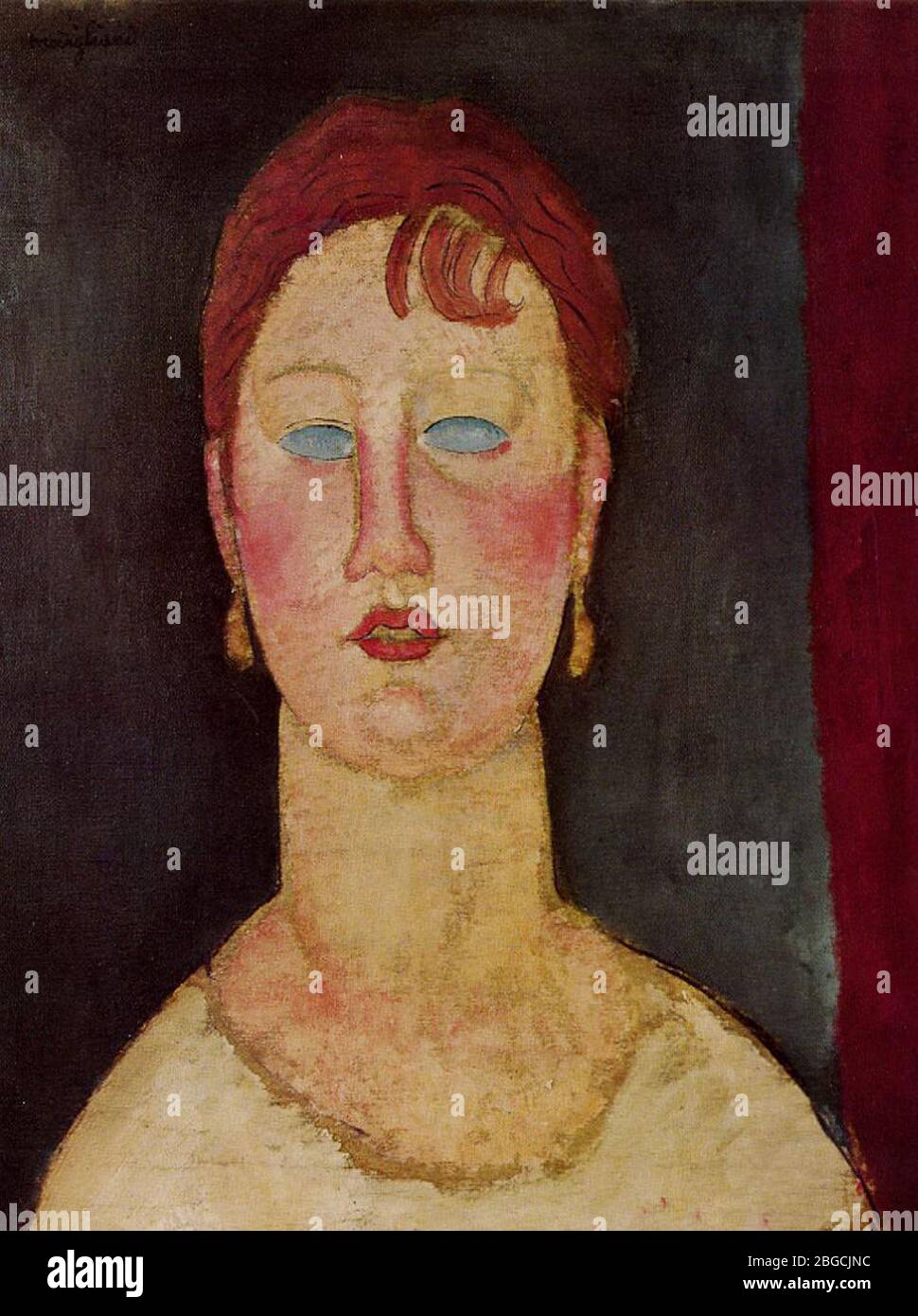 Vintage Modigliani portrait artwork by the famous Italian master ...