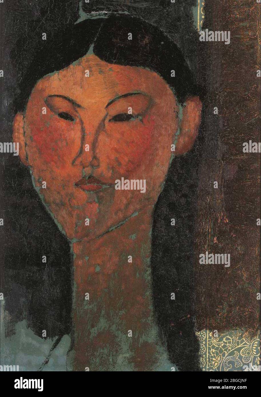 Vintage Modigliani portrait artwork by the famous Italian master ...