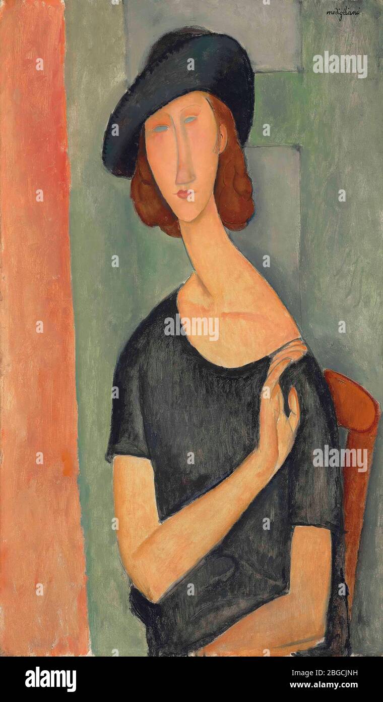 Vintage Modigliani portrait artwork by the famous Italian master ...