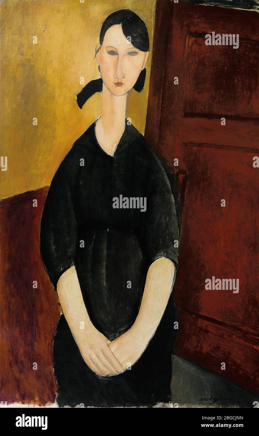 Vintage Modigliani portrait artwork by the famous Italian master ...