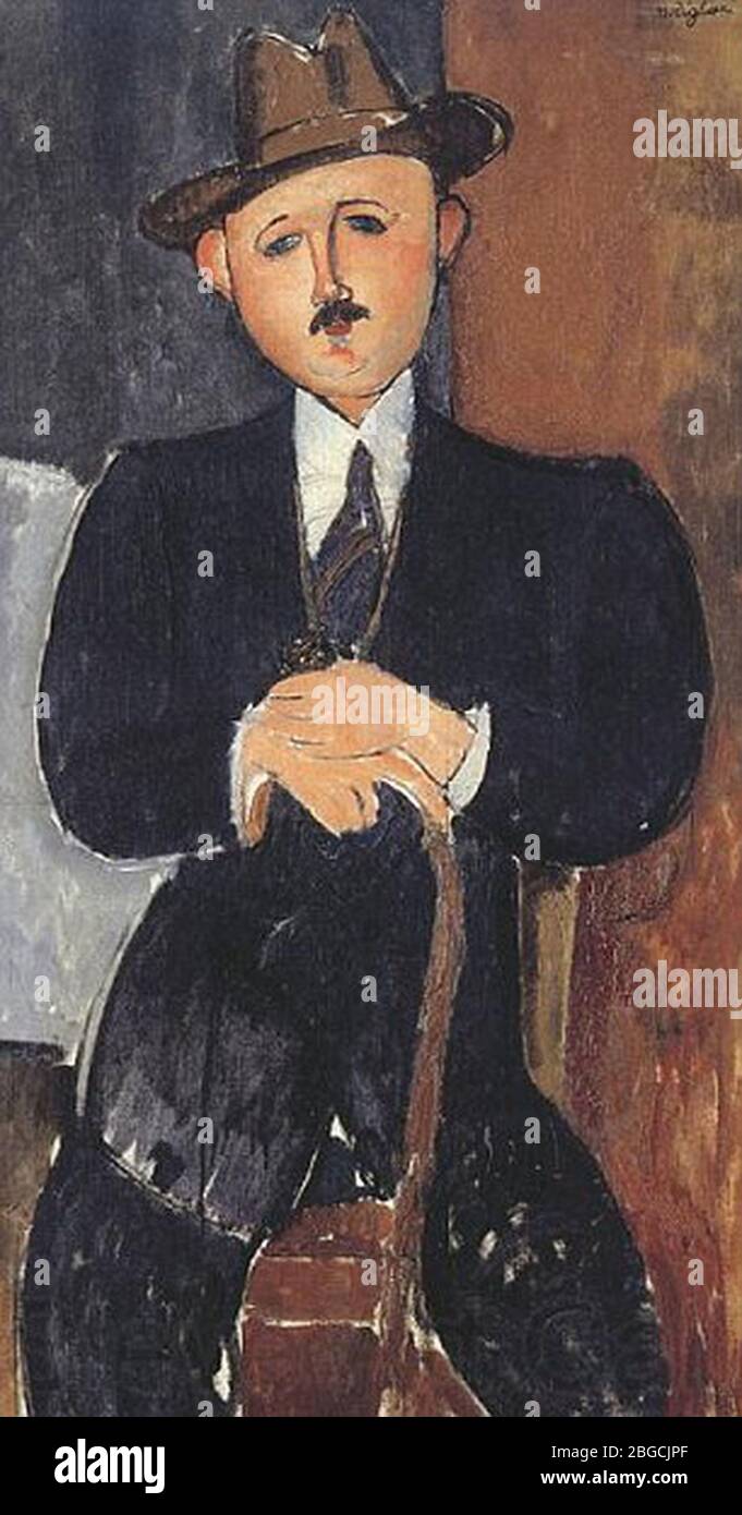 Vintage Modigliani portrait artwork by the famous Italian master ...