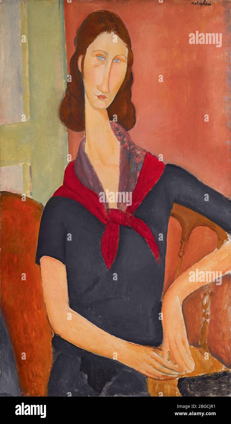 Vintage Modigliani portrait artwork by the famous Italian master ...