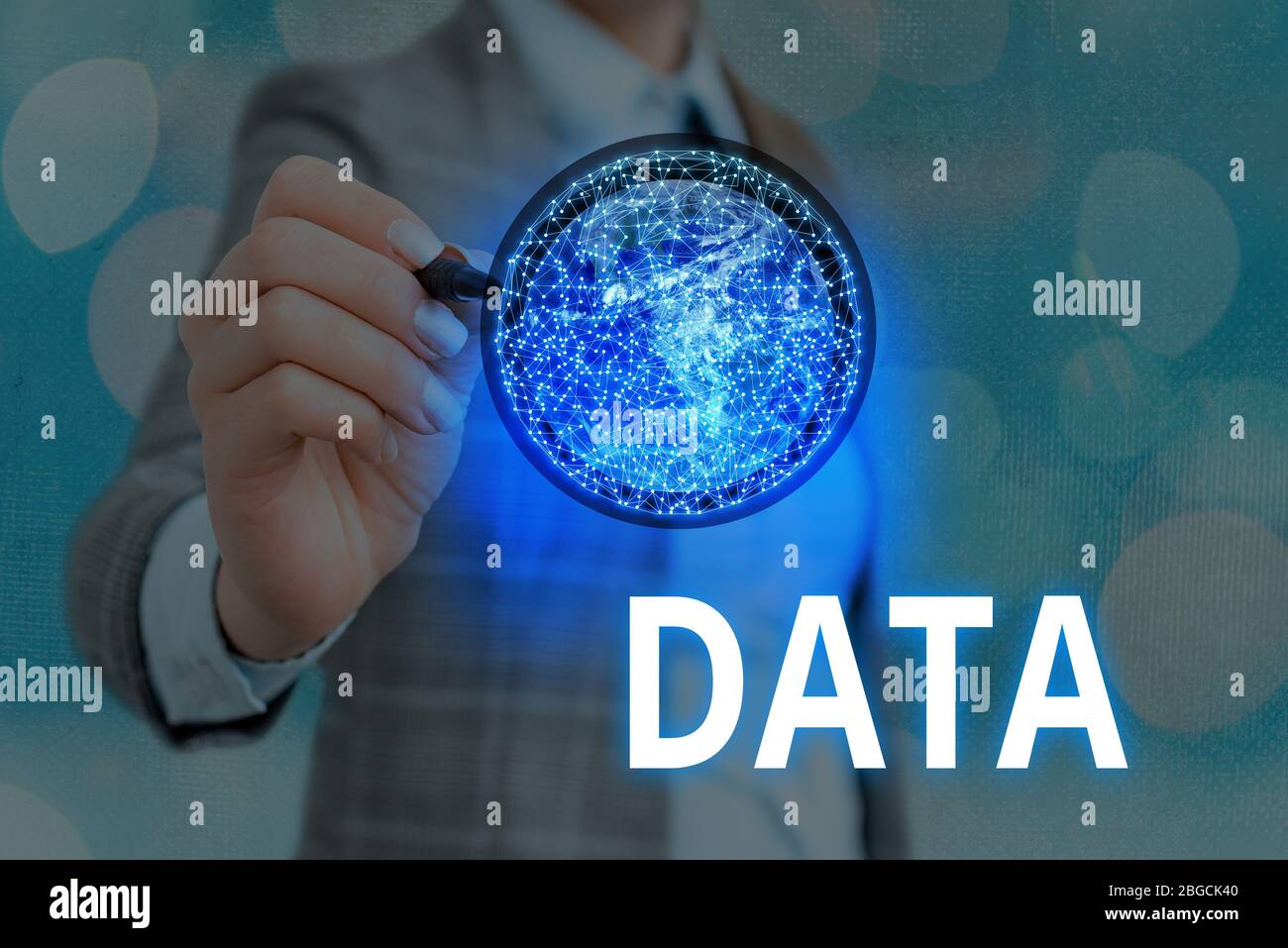Writing note showing Data. Business concept for Piece of information ...