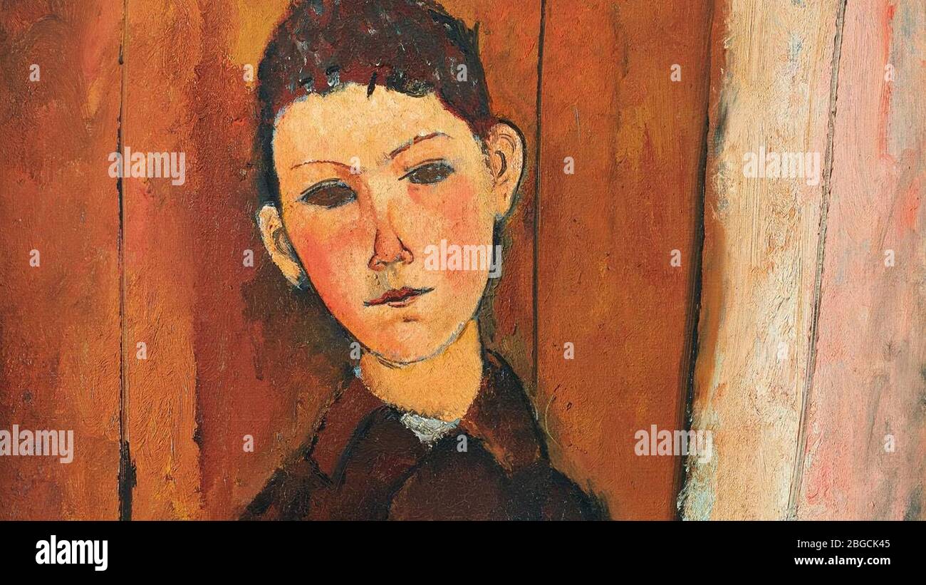 Vintage Modigliani portrait artwork by the famous Italian master ...