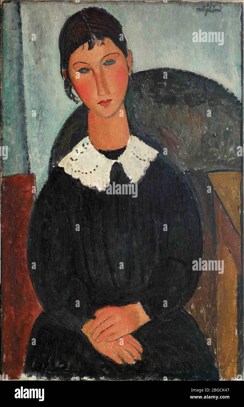 Vintage Modigliani portrait artwork by the famous Italian master ...