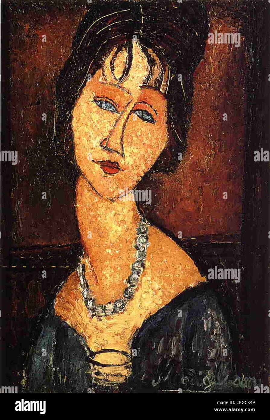Vintage Modigliani portrait artwork by the famous Italian master ...