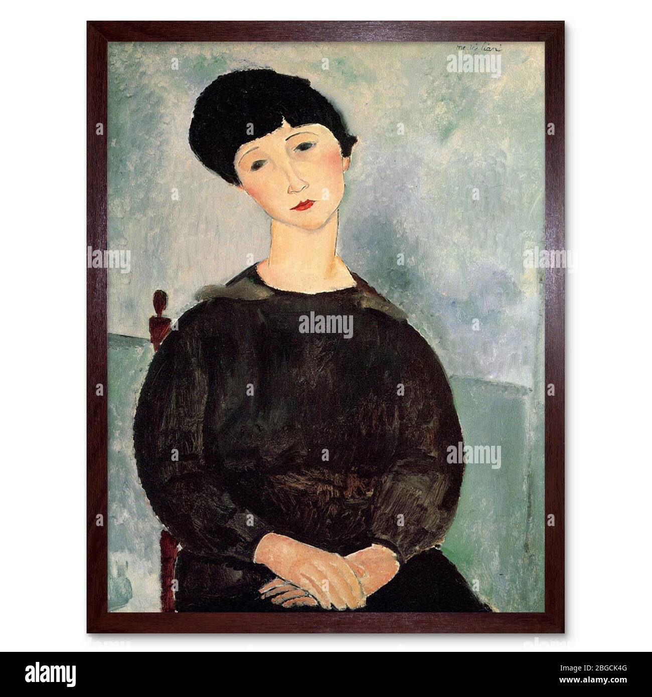 Vintage Modigliani portrait artwork by the famous Italian master ...