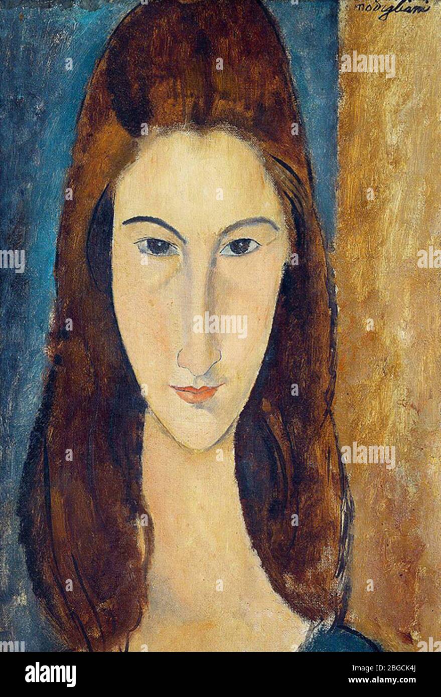 Vintage Modigliani portrait artwork by the famous Italian master ...